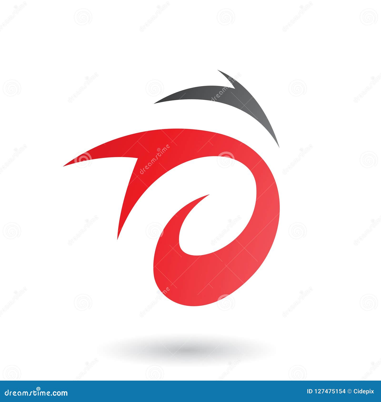 Red Abstract Wind and Twister Shape Vector Illustration Stock Vector ...