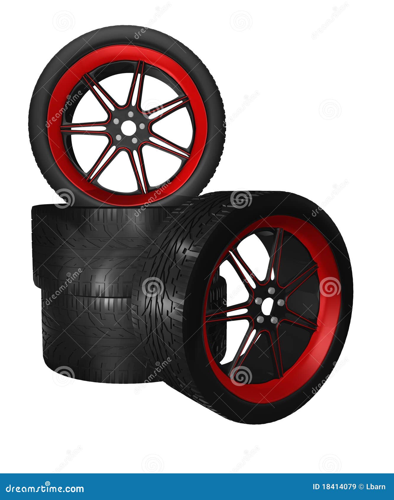 Red accent car rim stock illustration. Illustration of white - 18414079