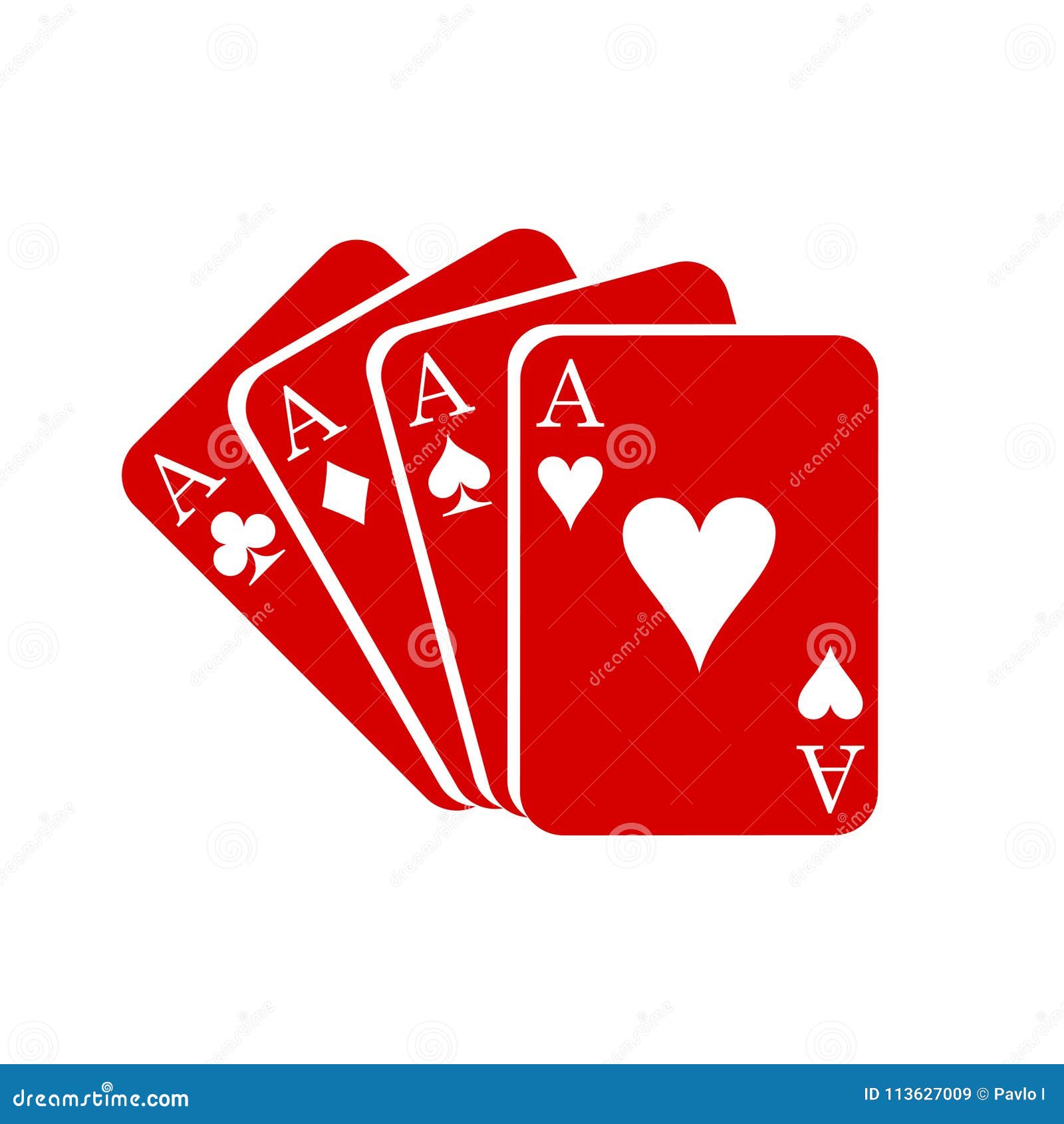 Red Ace Cards. Card Suit Icon. Stock Illustration - Illustration of ...