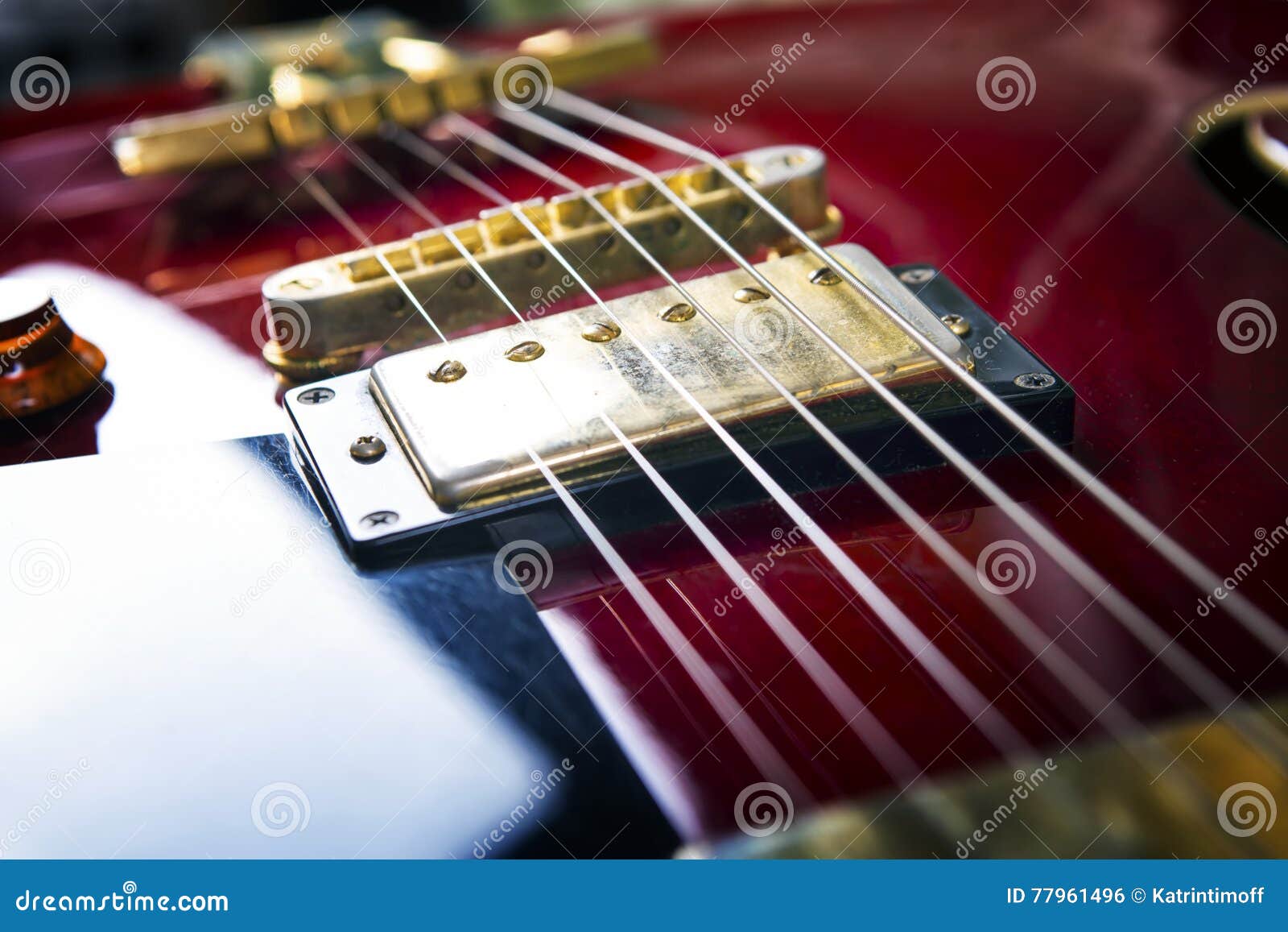 Red acoustic guitar stock photo. Image of solid, cover - 77961496