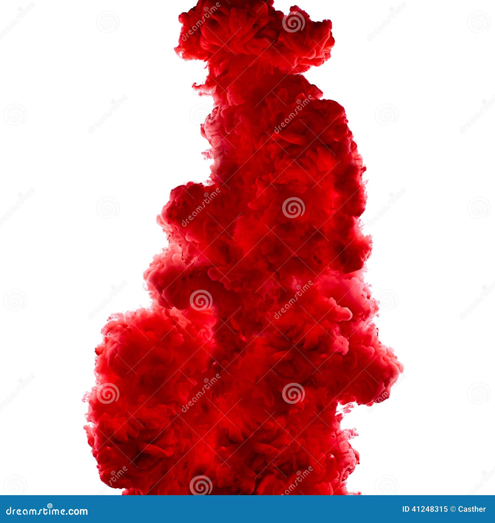 Red Acrylic Ink in Water. Color Explosion Stock Image - Image of blue ...