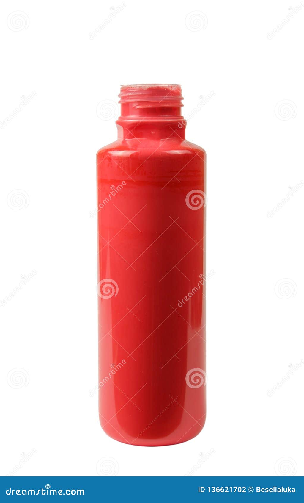 Red acrylic paint stock photo. Image of hobby, background - 136621702