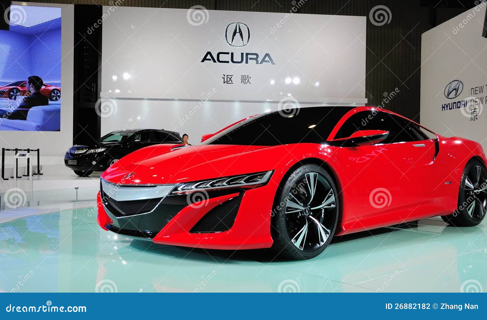 Red Acura NSX Concept editorial photography. Image of industry - 26882182