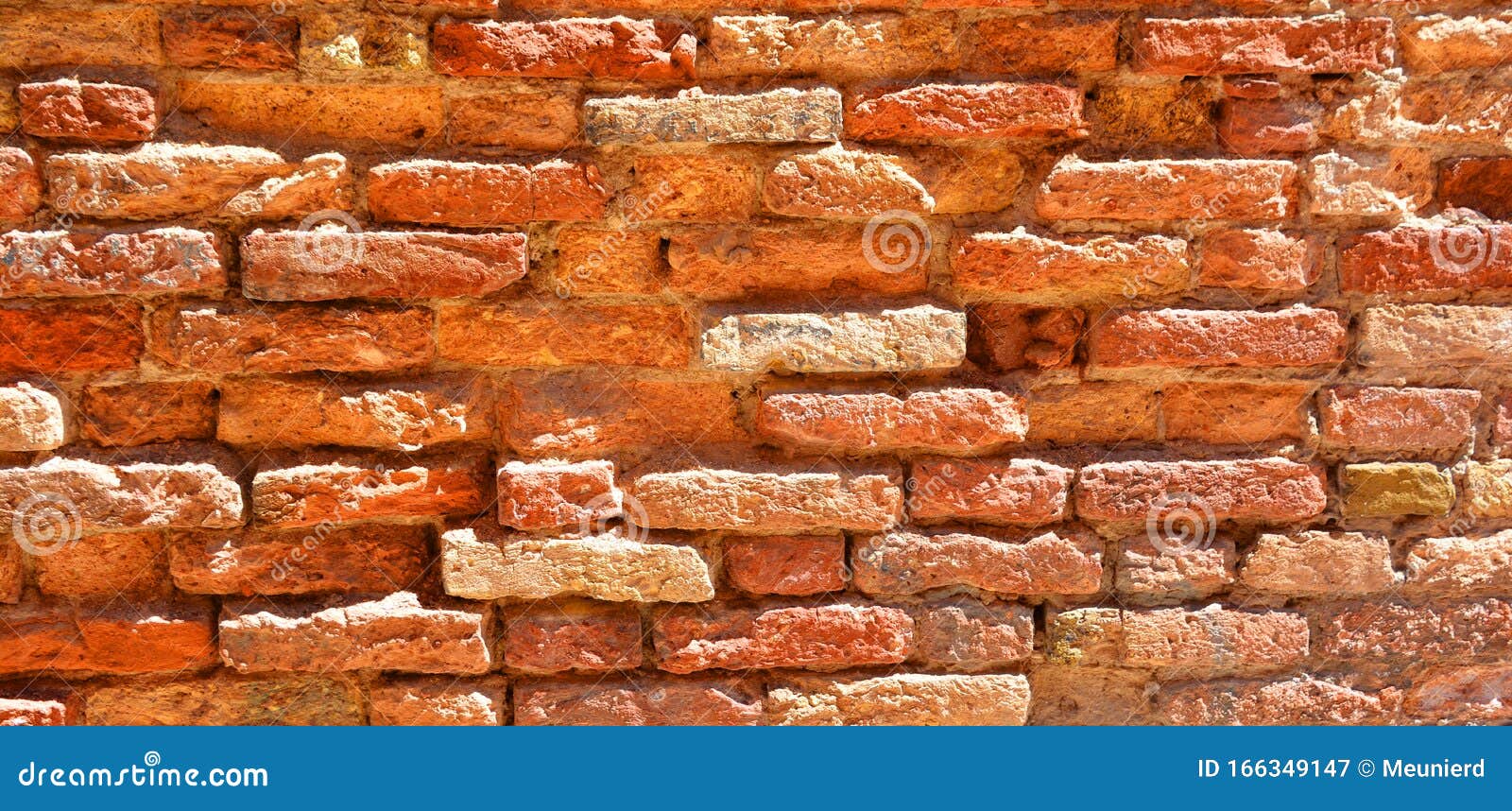 Red adobe bricks wall stock image. Image of abstract - 166349147