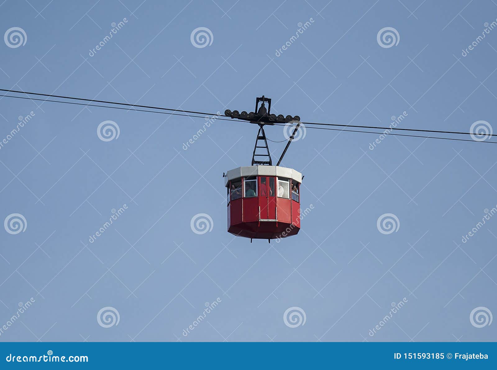 Red aerial baskets stock image. Image of tourism, picturesque - 151593185