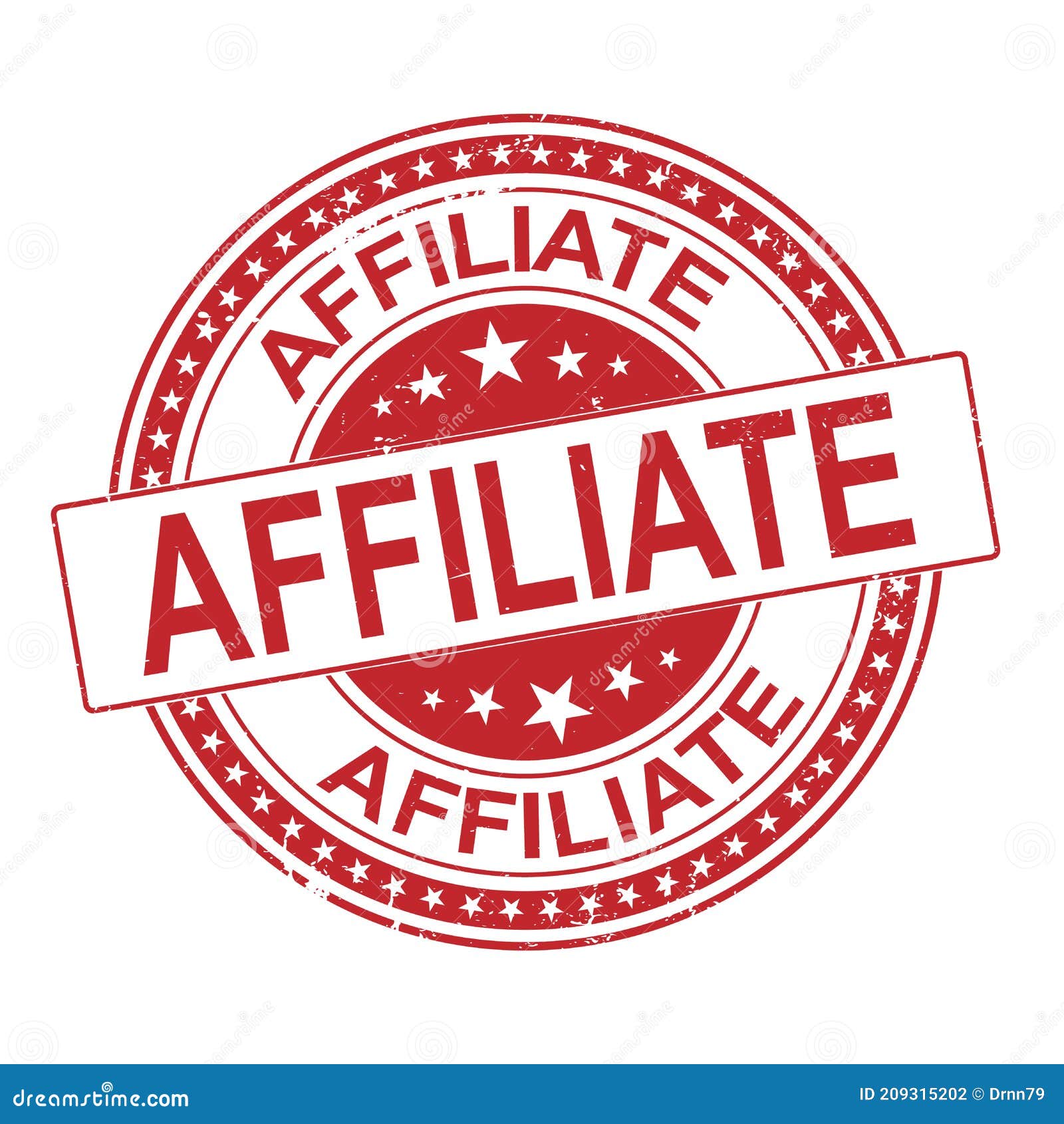 Red Affiliate Grunge Rubber Stamp on White, Vector Illustration Stock ...