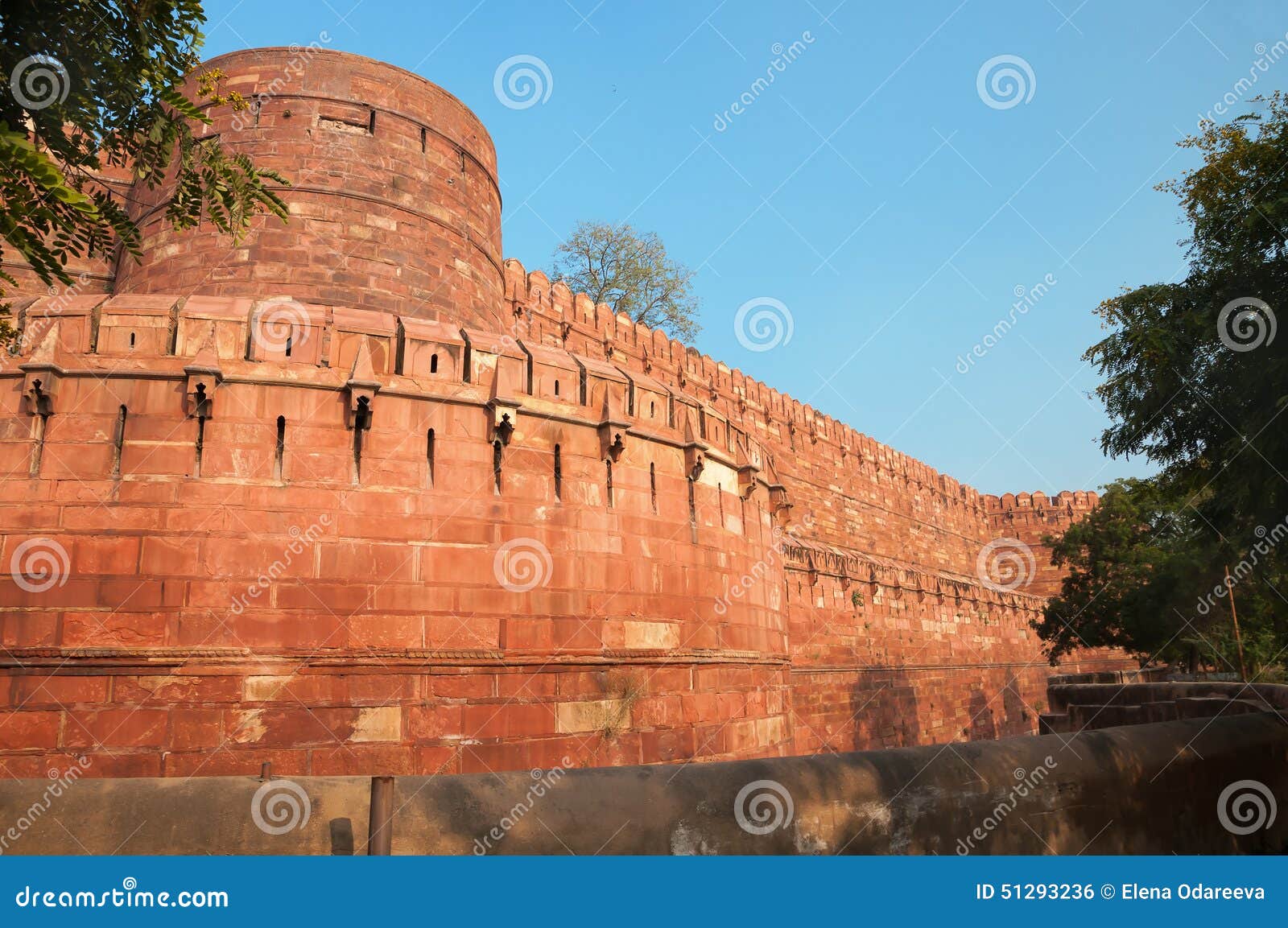 Red Agra Fort stock photo. Image of architecture, castle - 51293236