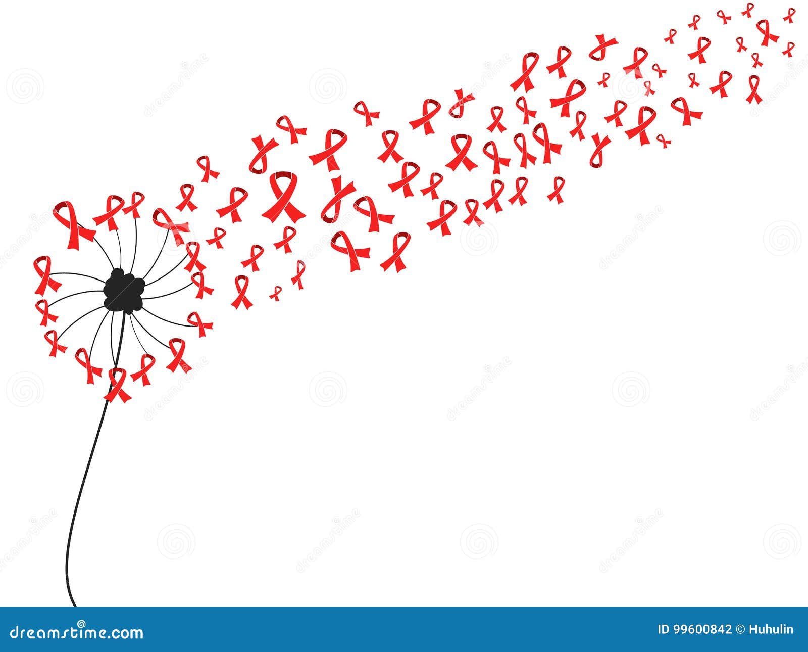 Aids Red Ribbon With Shield, Symbol Of Aids Virus Protection Cartoon ...