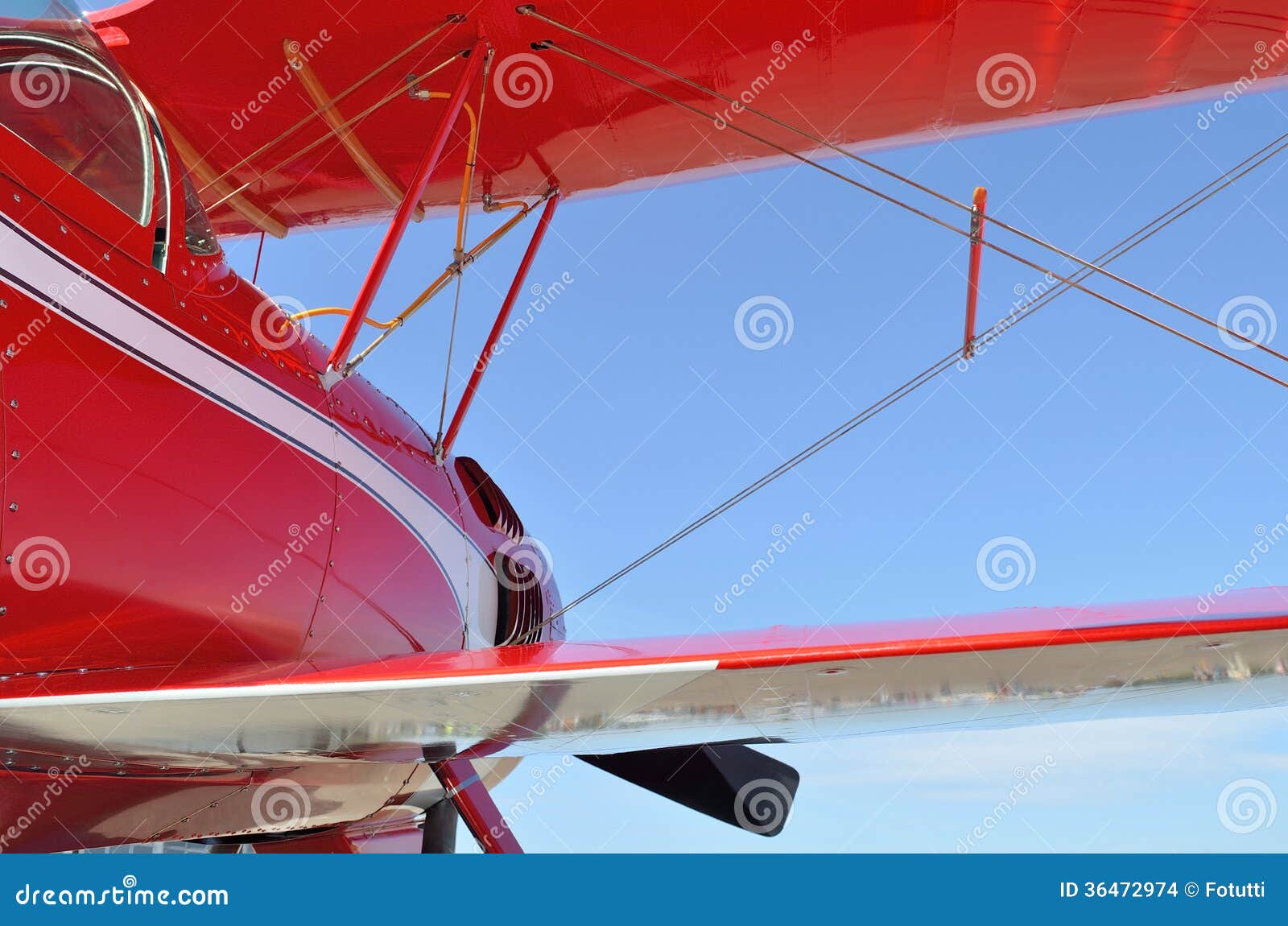 Red aircraft plane stock photo. Image of airline, business - 36472974