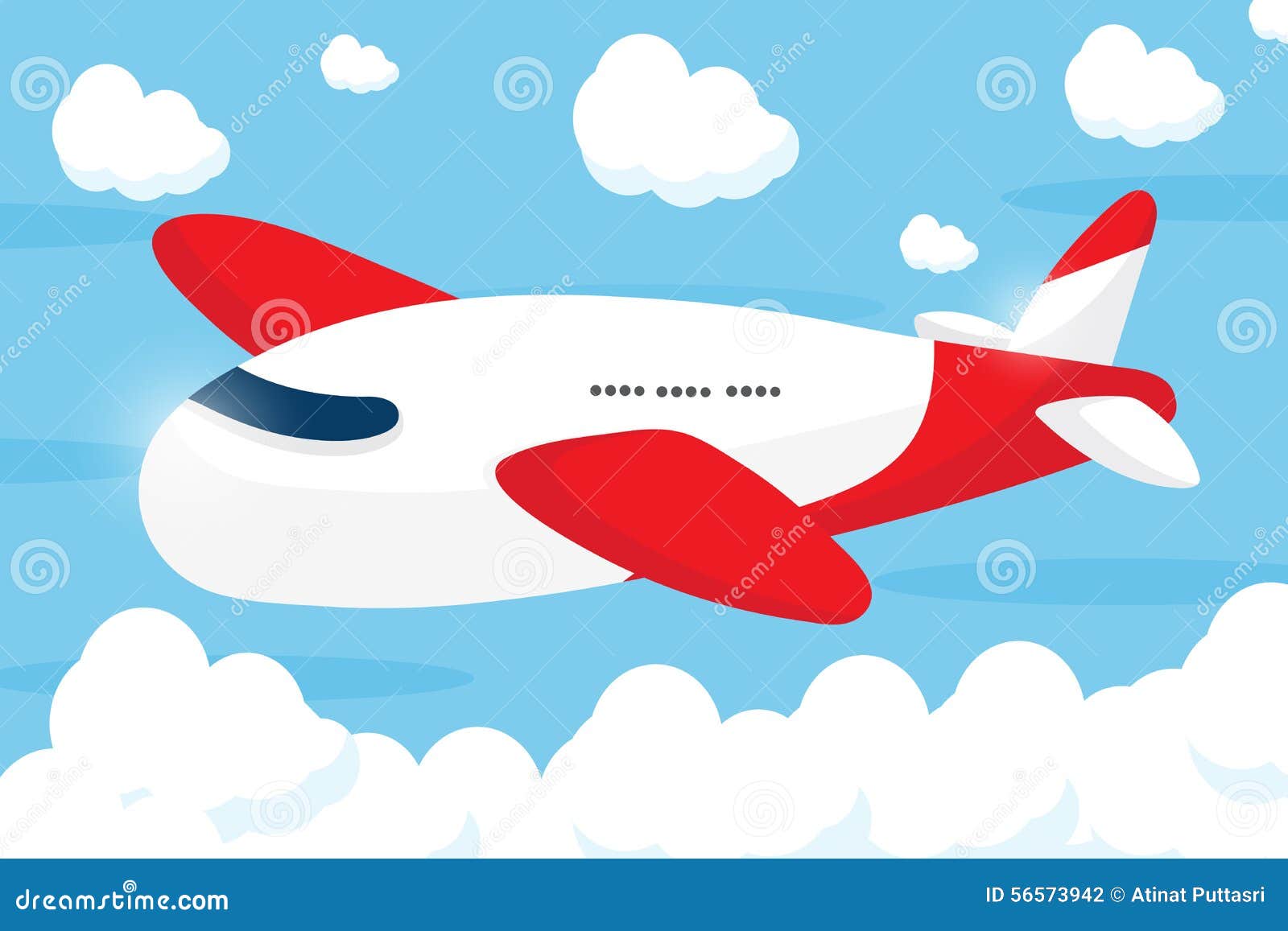 Red Airliner Cartoon Design Stock Vector - Illustration of vector ...