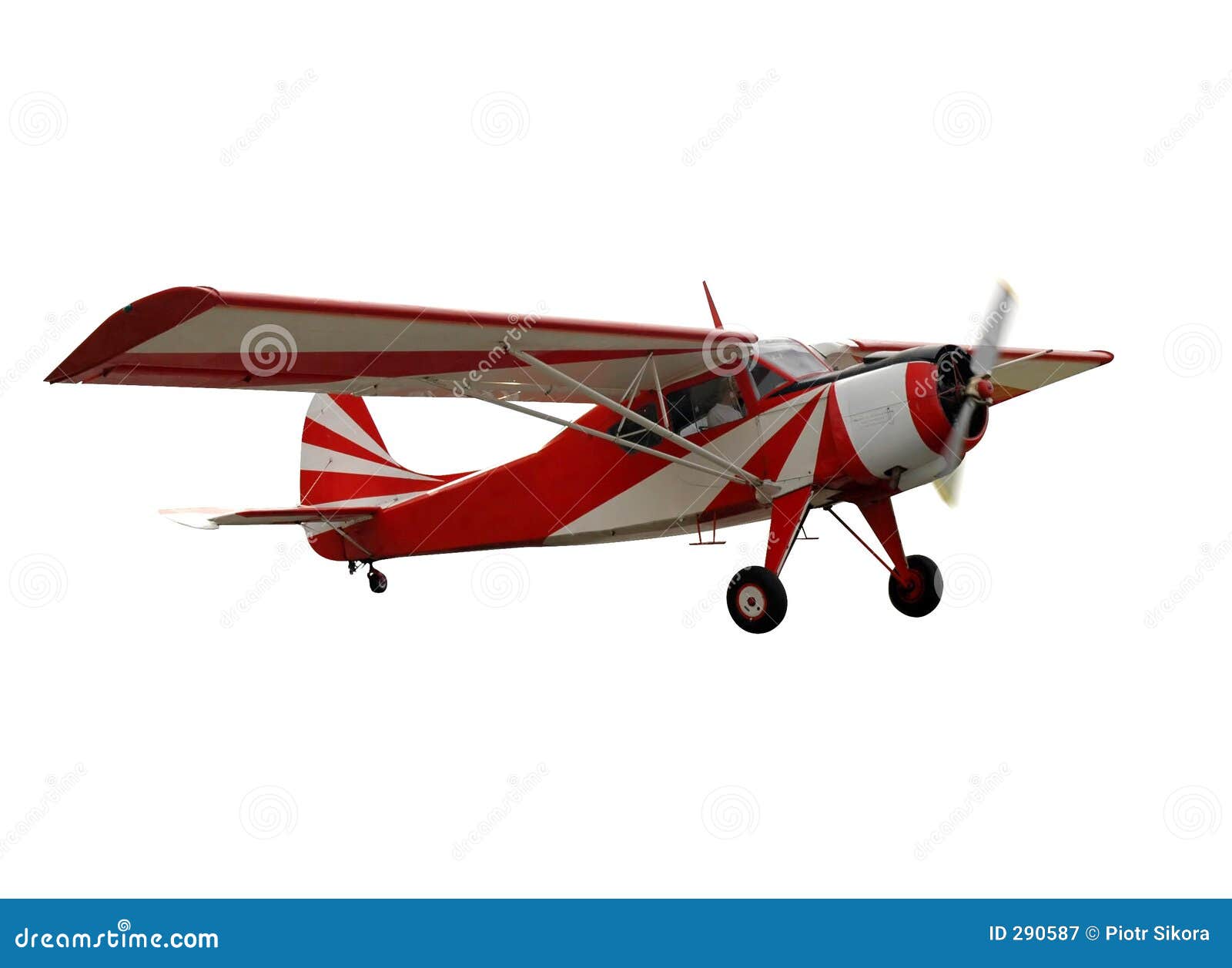 Red airplane, isolated stock illustration. Illustration of flight - 290587