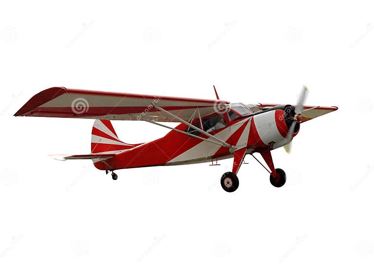 Red airplane, isolated stock illustration. Illustration of flight - 290587