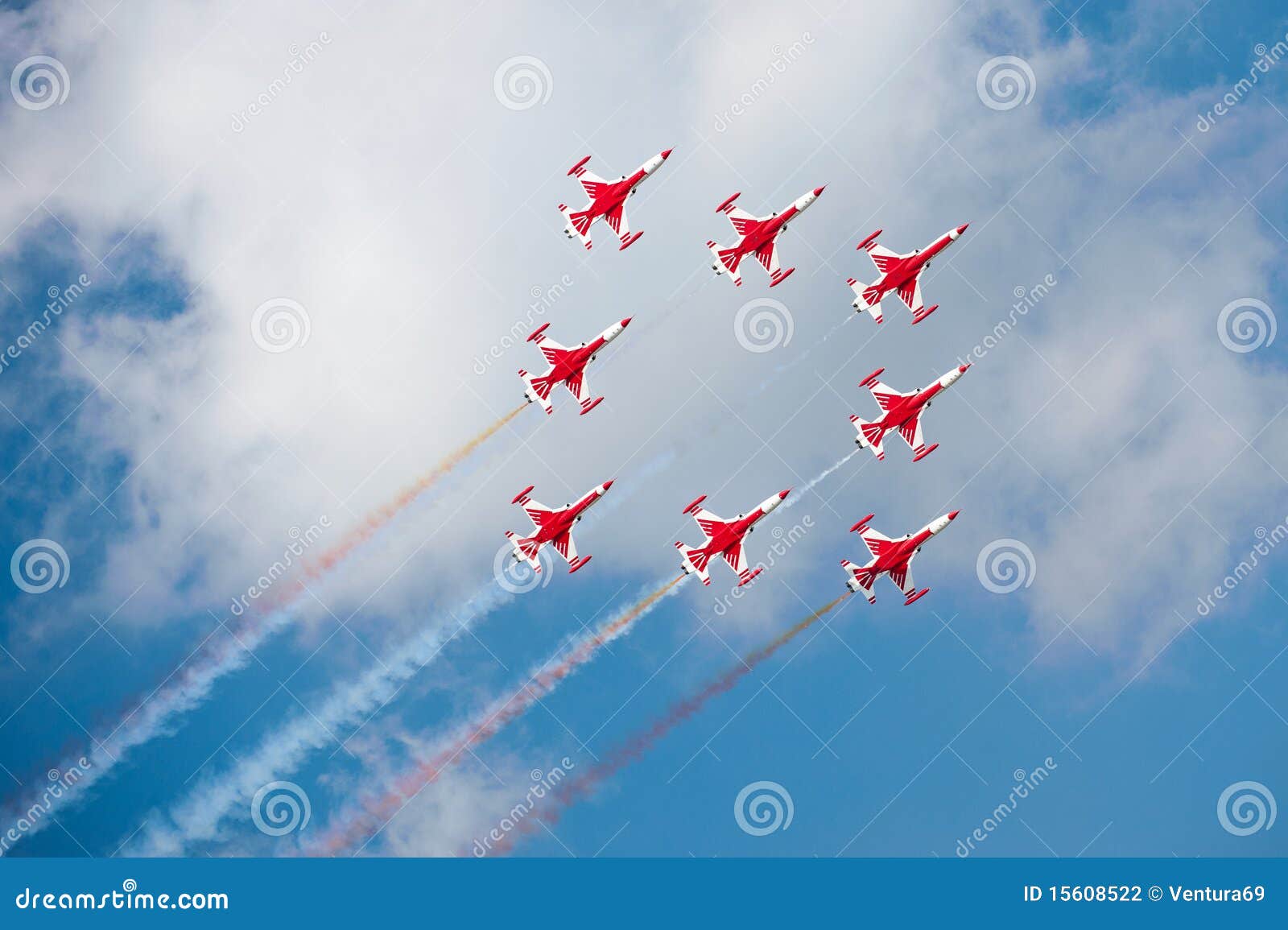 Red airplanes at airshow stock photo. Image of aerobatics - 15608522