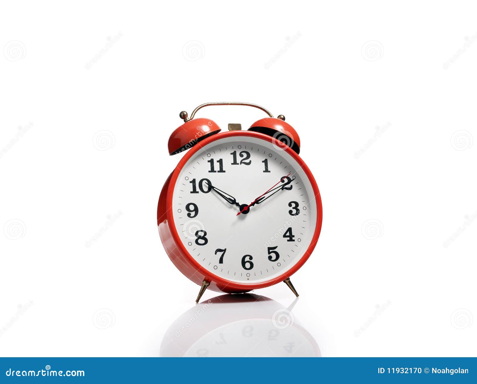 Red alarm clock stock photo. Image of tell, black, clock - 11932170
