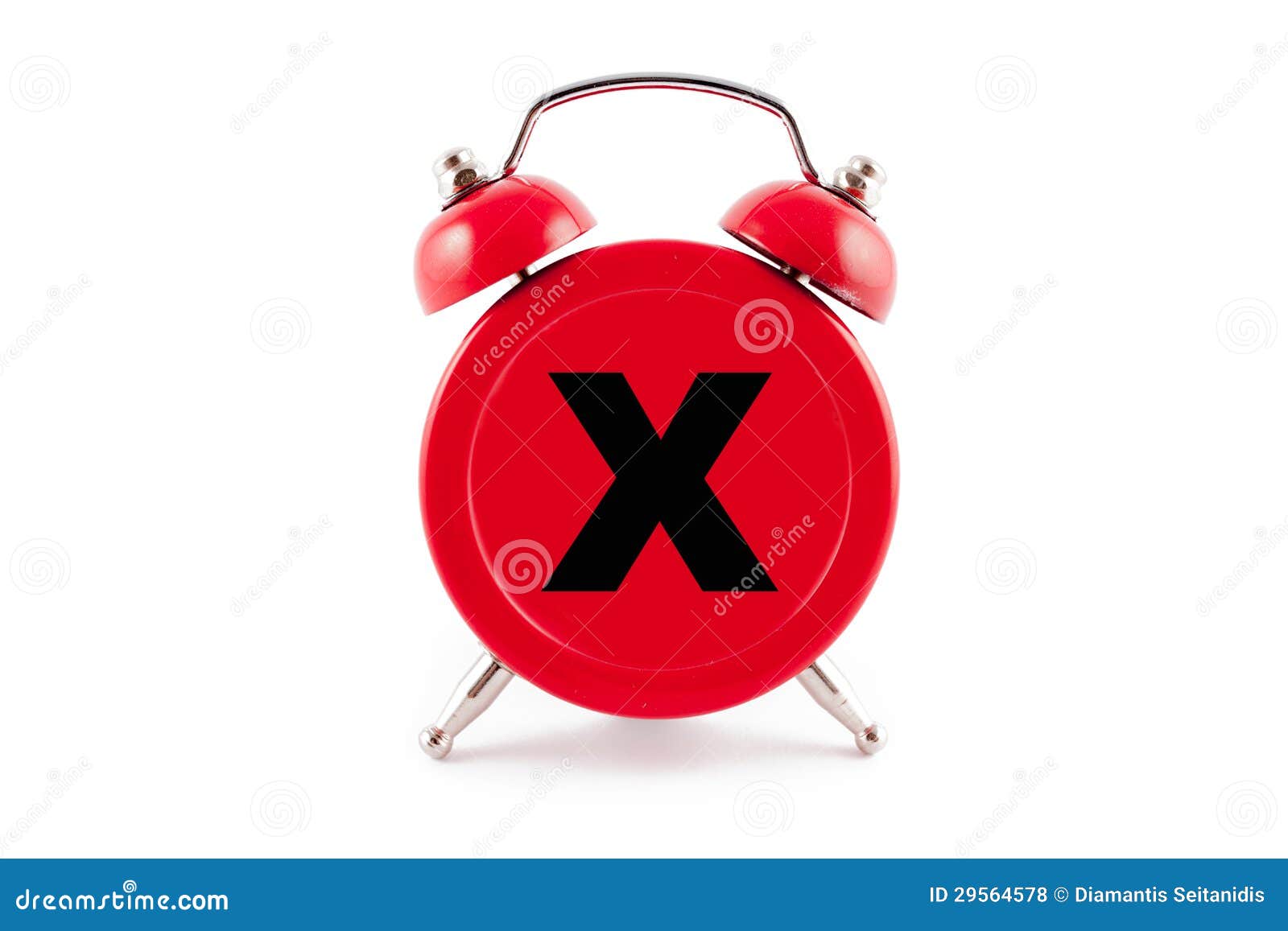 Red Alarm Clock stock photo. Image of business, second - 29564578
