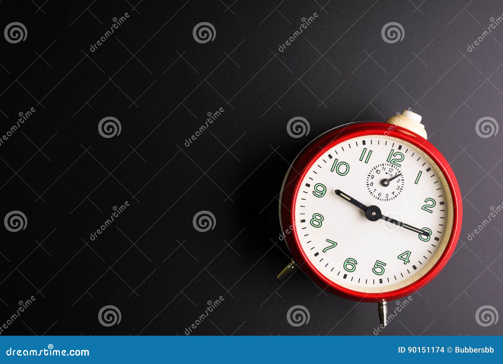 Red Alarm Clock on Black Background, Time Concept, Rush Stock Photo ...