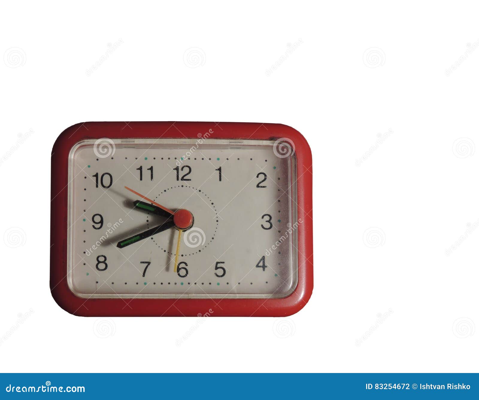 Red alarm clock stock photo. Image of arrow, timer, number - 83254672