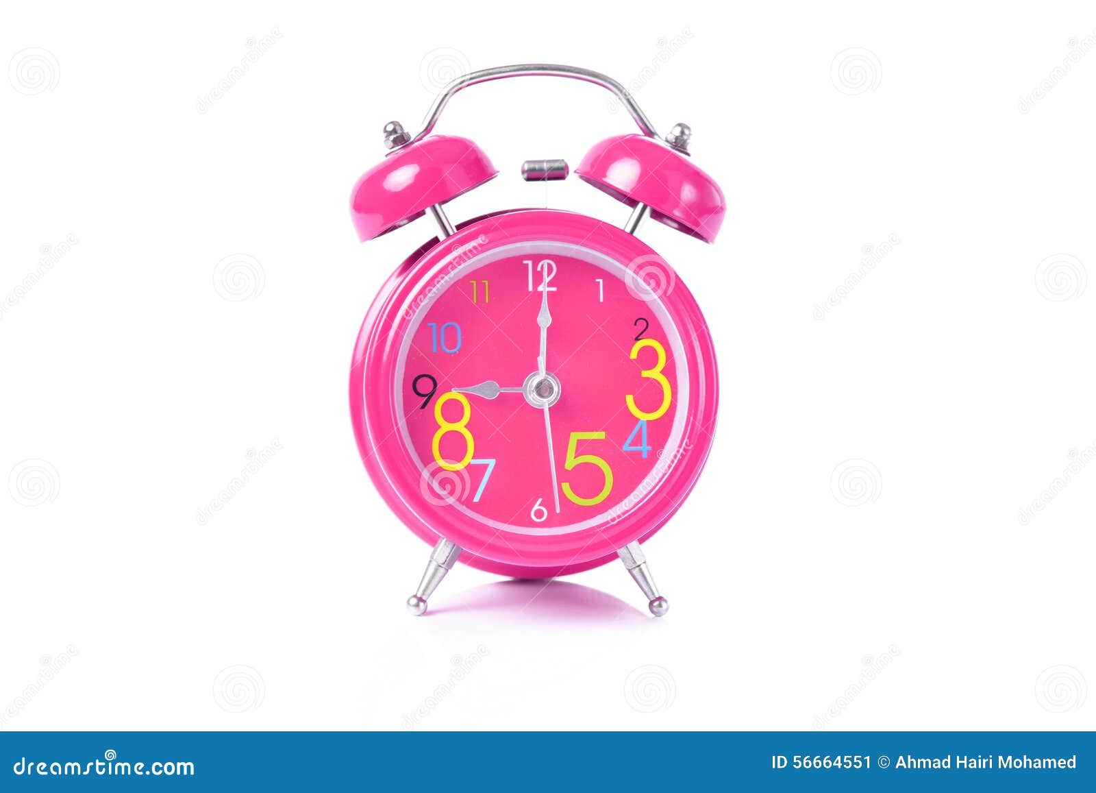Red Alarm Clock Show 9 O Clock Stock Image - Image of show, background ...