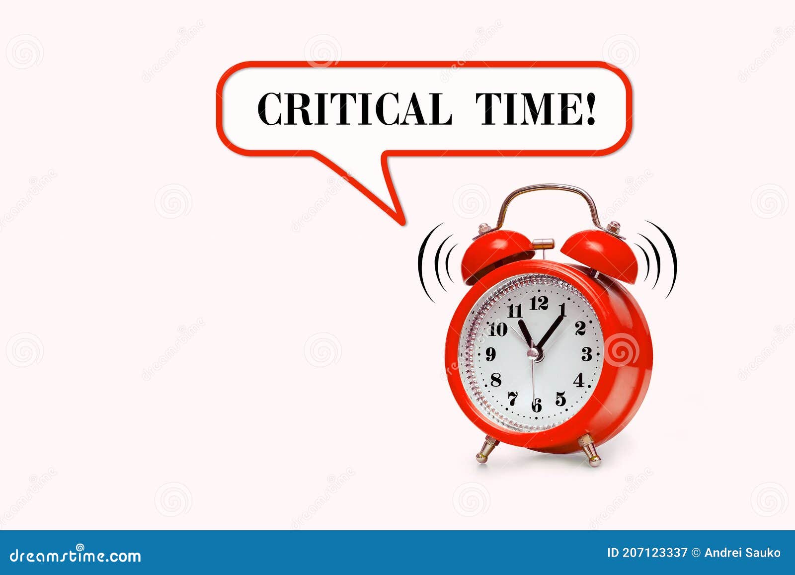 Red Alarm Clock and Text - Critical Time Stock Image - Image of ...