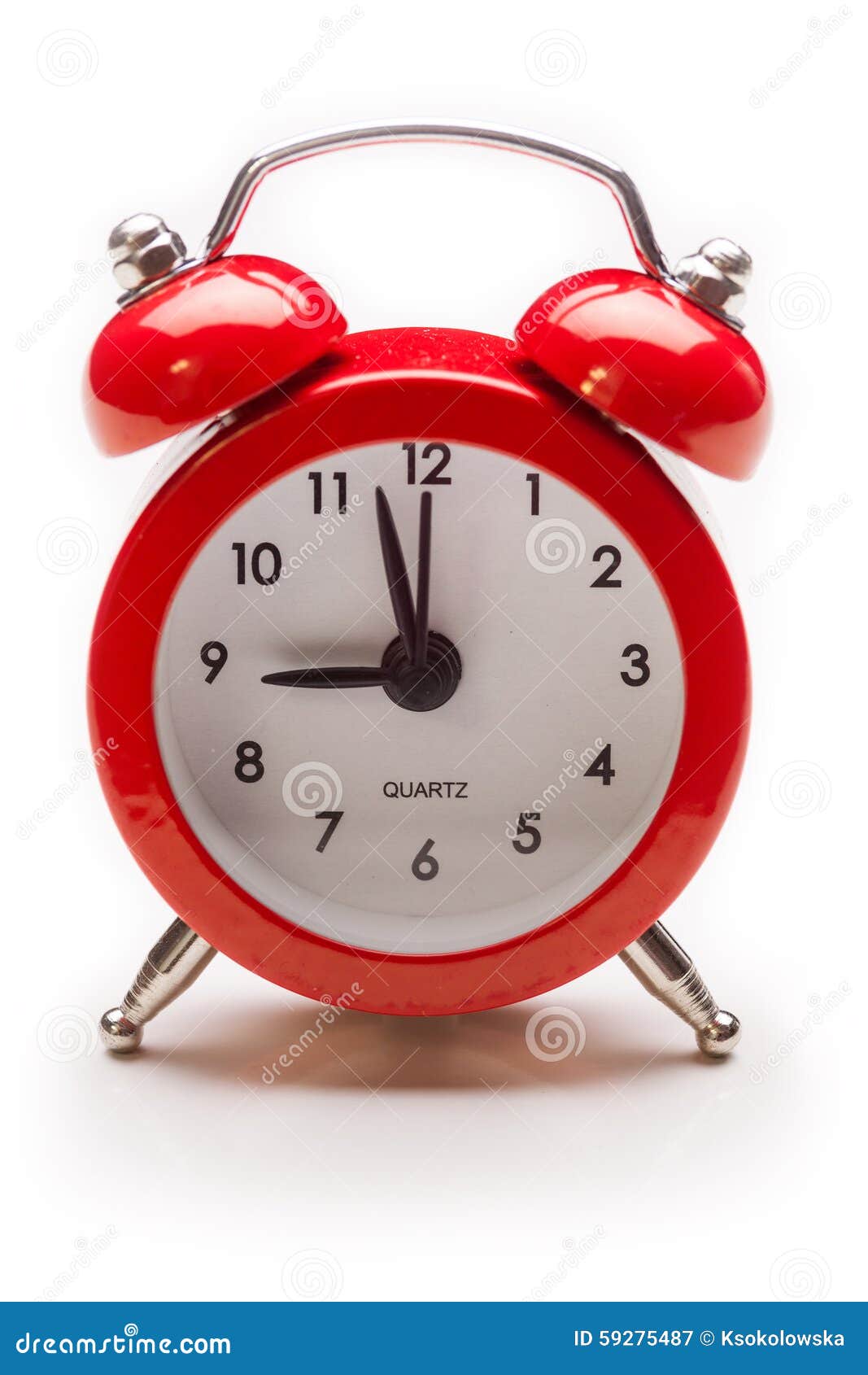Red alarm clock stock image. Image of reflection, timer - 59275487