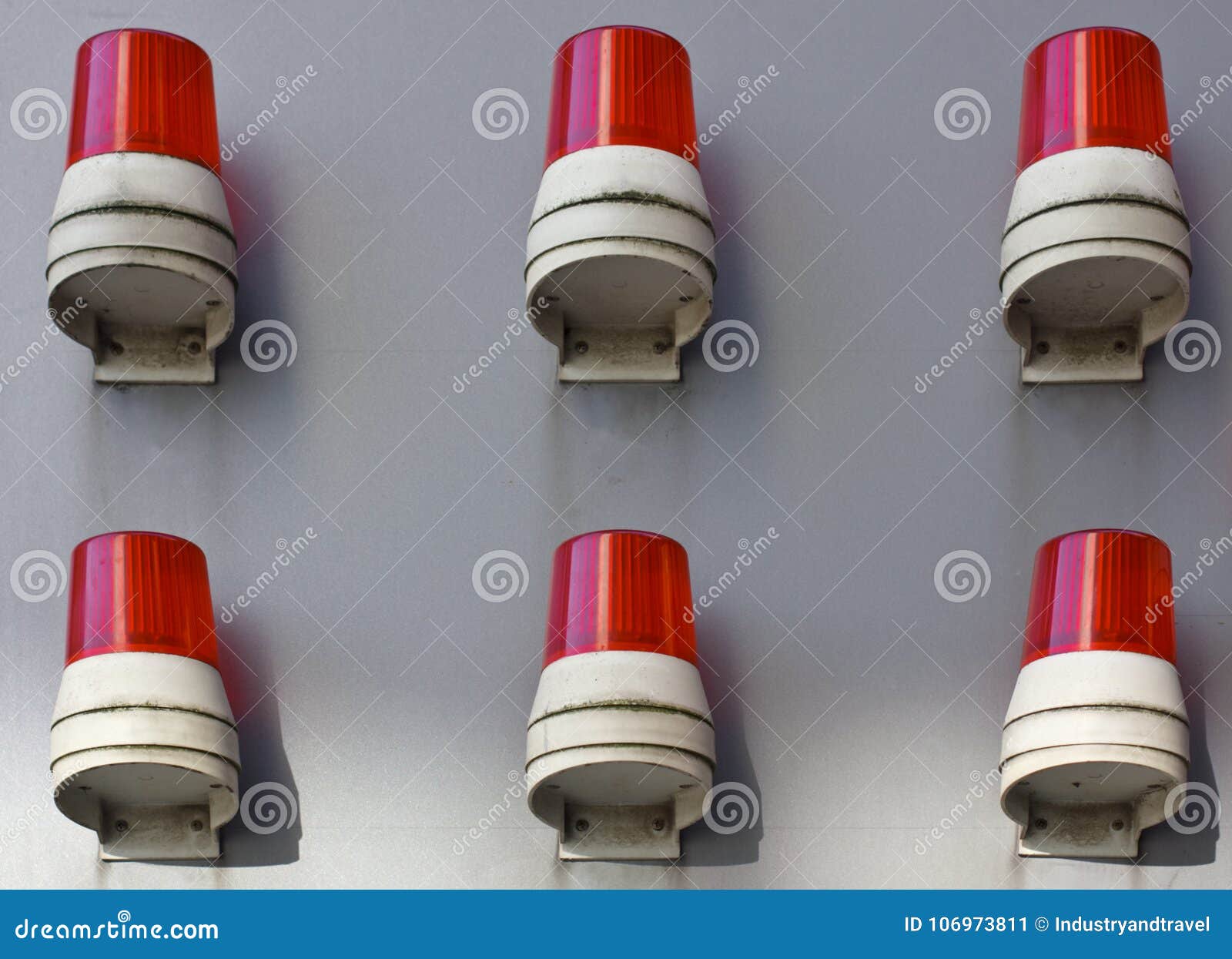 Red Alarm Devices stock image. Image of warning, collection - 106973811