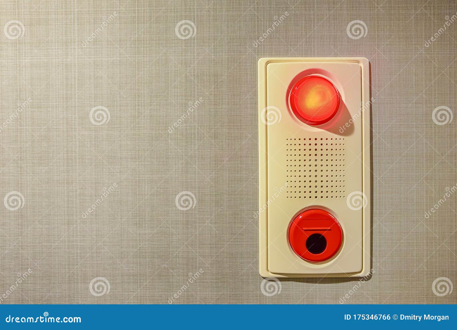 Red Alarm or Emergency Button Switch on the Wall Stock Photo - Image of ...