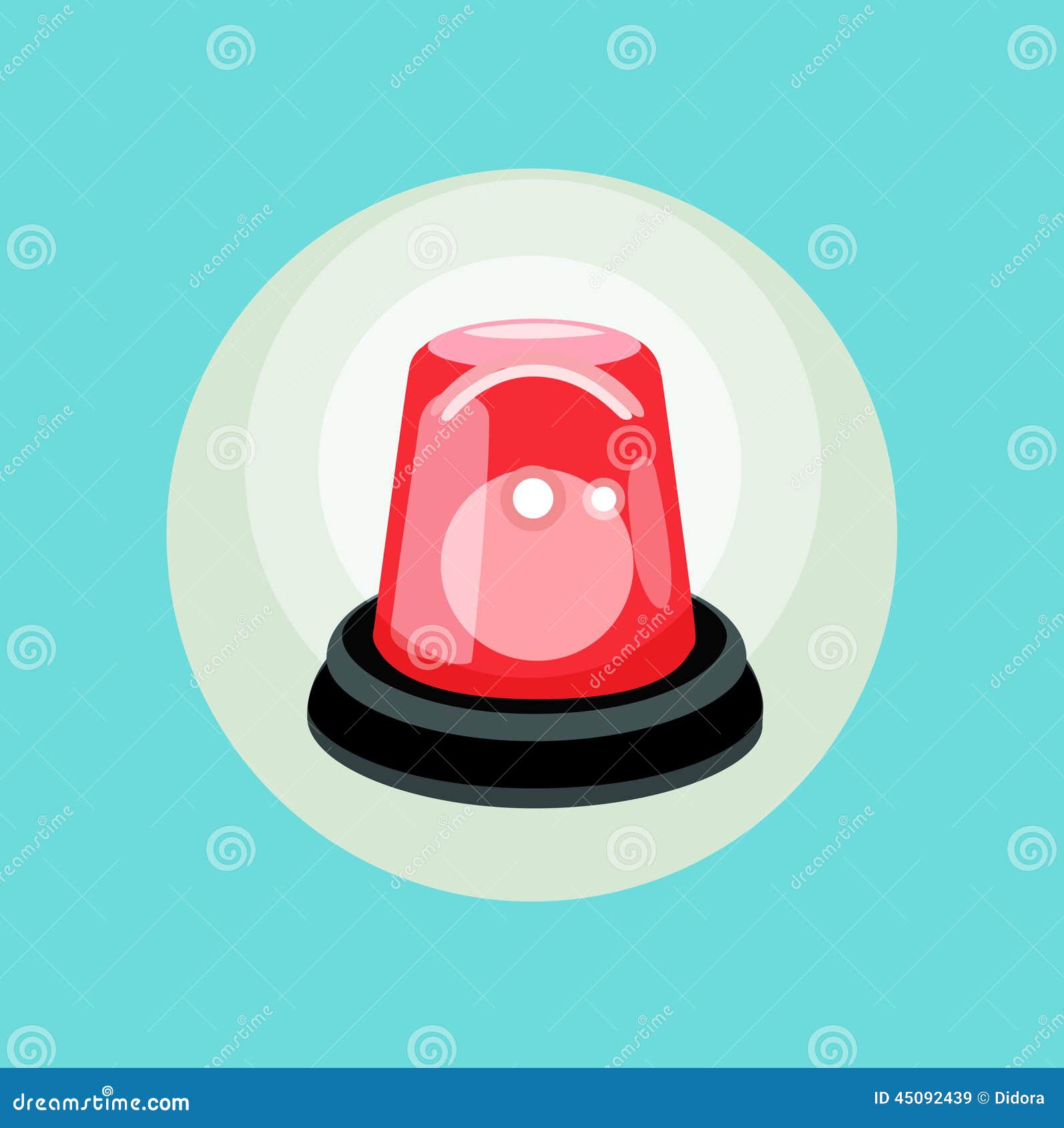 Red Alarm Flat Design Vector Stock Vector - Illustration of design ...