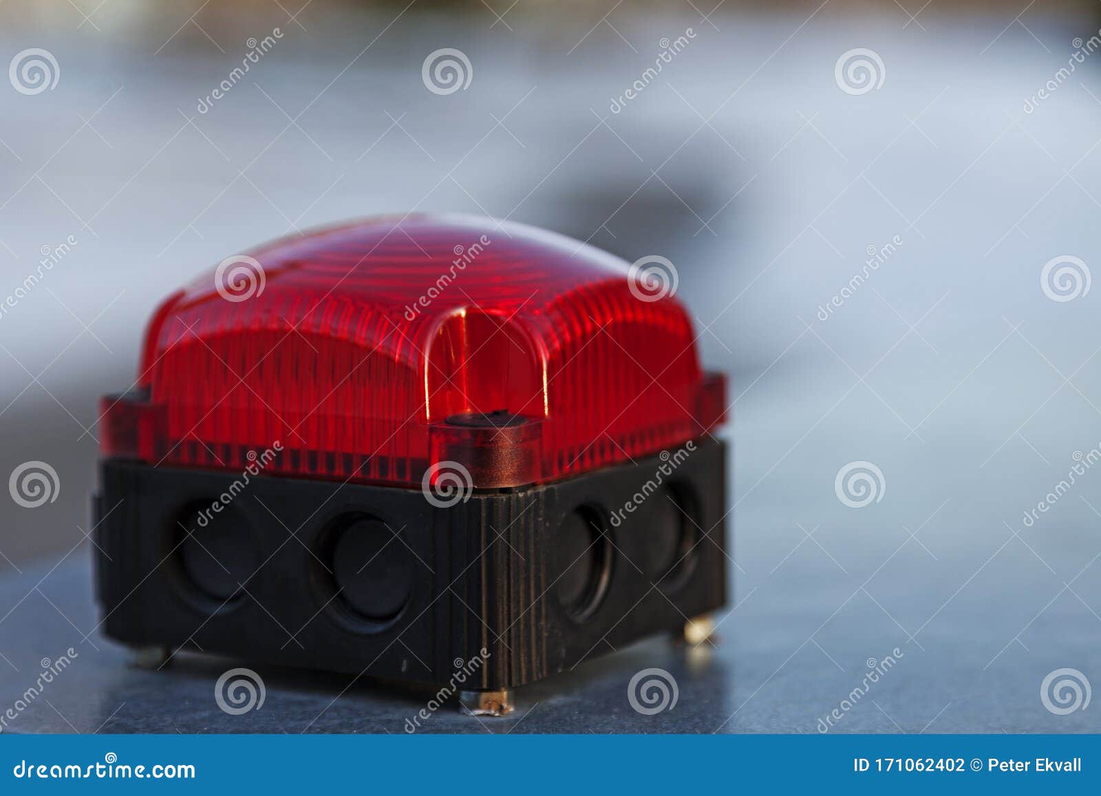 A Red Alarm Light that Flashes when There is a Danger Stock Photo ...