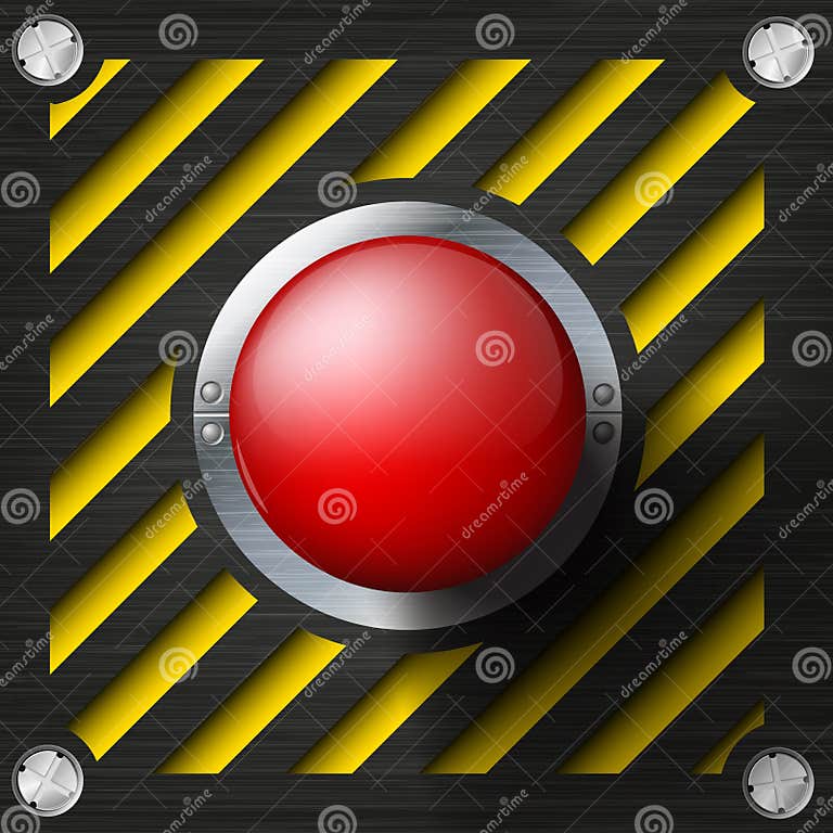 Red alarm shiny button stock vector. Illustration of alarm - 41397834