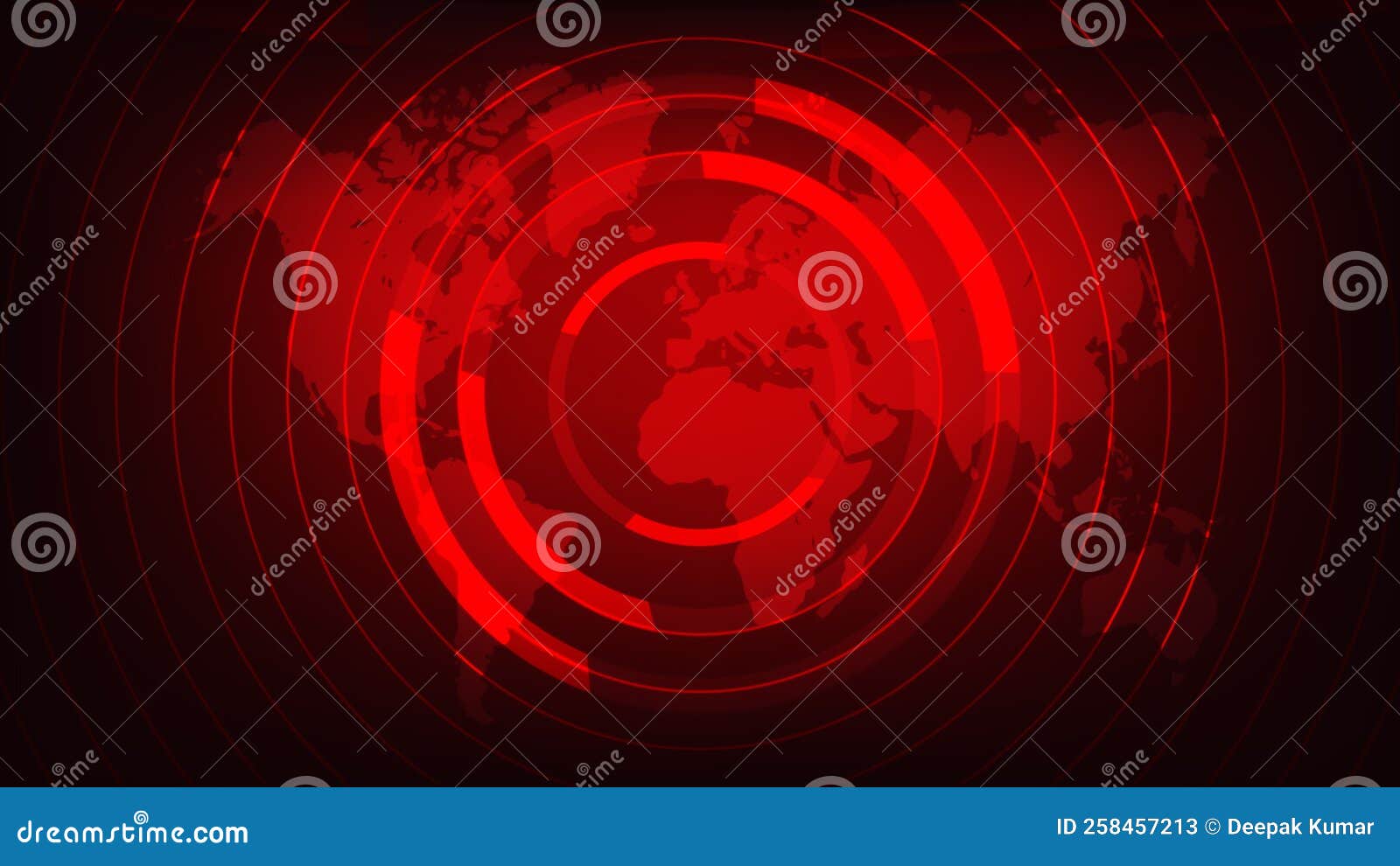 Red Alarming Color and World Map Background. Stock Illustration ...