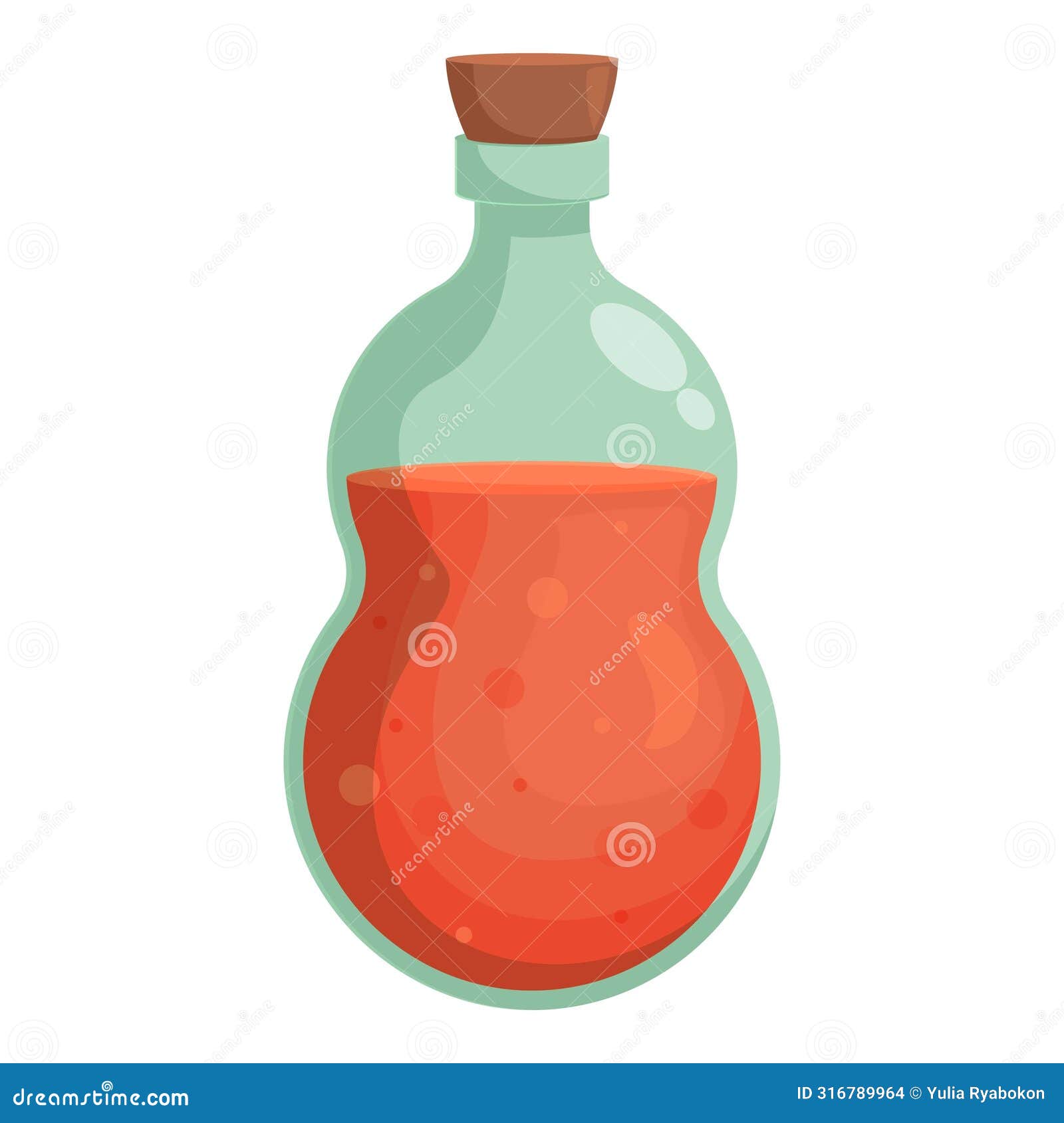 Red Alchemist Potion Icon Cartoon Vector. Liquid Energy Stock Vector ...