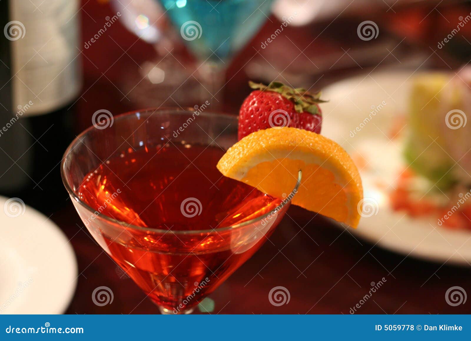 Red Alcoholic Cocktail Drink Stock Photo - Image of entertainment ...