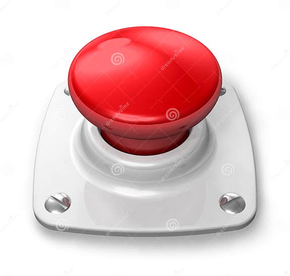 Red alert button stock illustration. Illustration of plastic - 18517454
