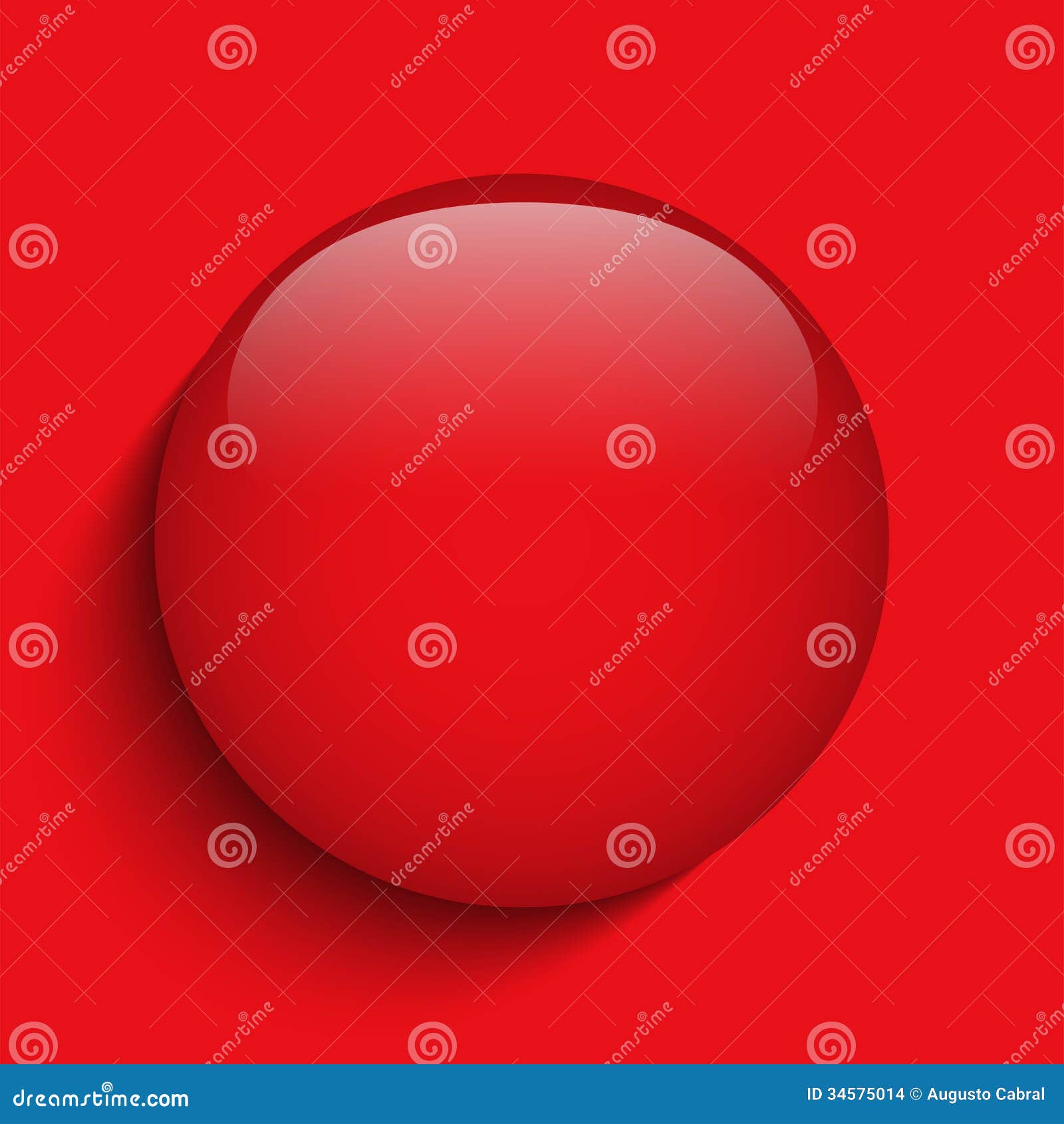 Red Alert Glass Circle Button on Red Background Stock Vector ...