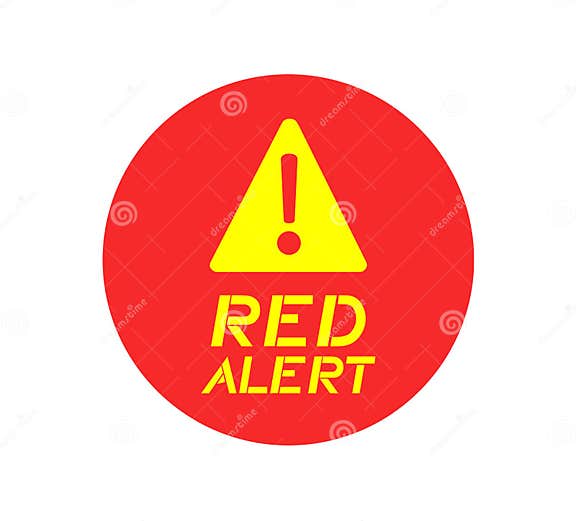 Red alert icon stock vector. Illustration of vector - 117074057