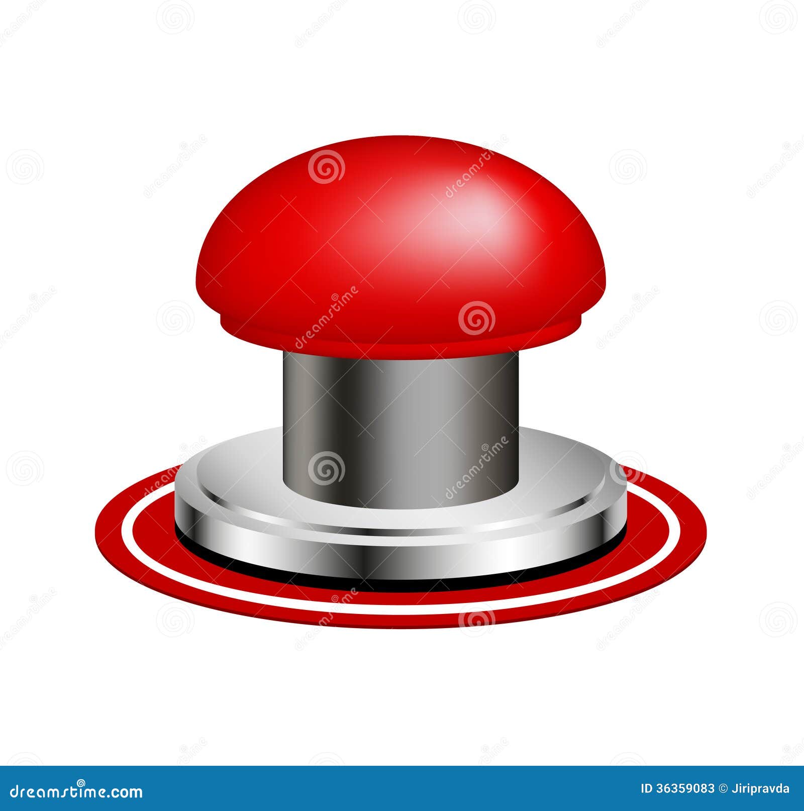 Red alert push button stock vector. Illustration of attention - 36359083
