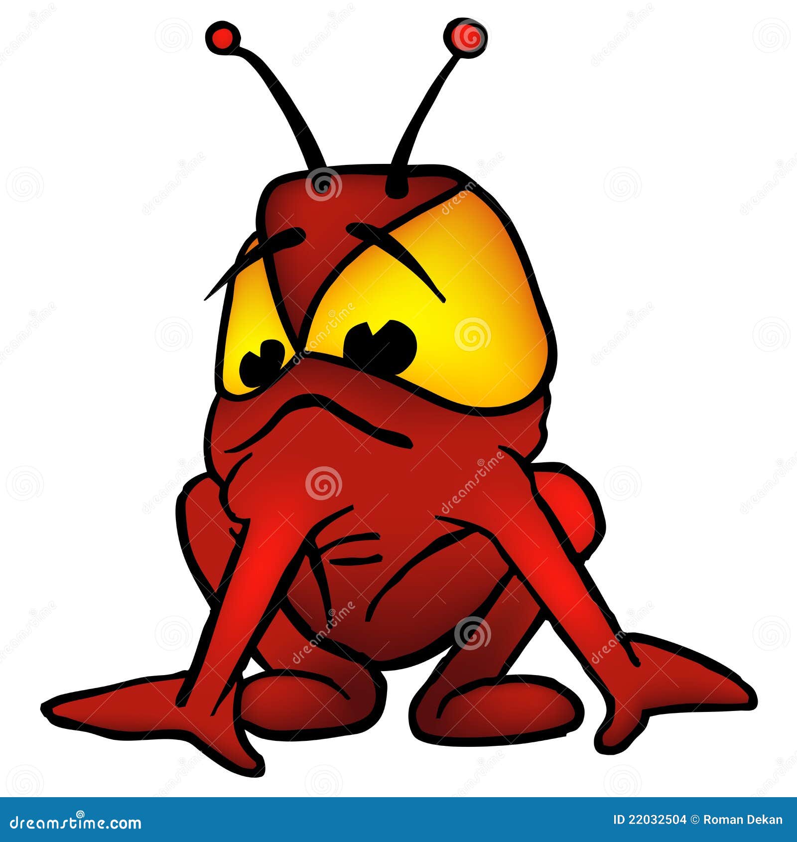 Red Alien stock vector. Illustration of alien, isolate - 22032504