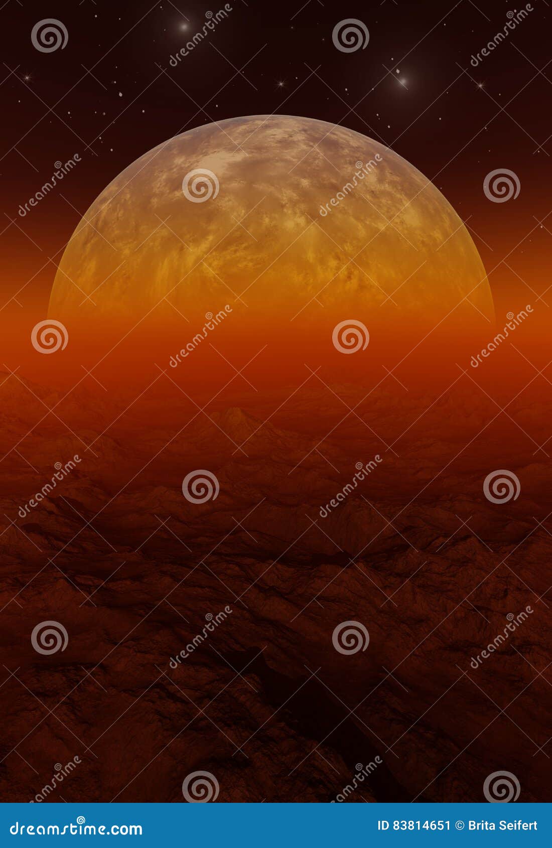 Red Alien Planet stock illustration. Illustration of cosmos - 83814651