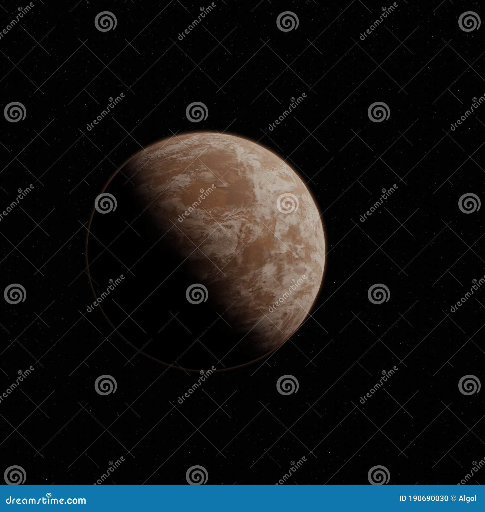 Red Alien Planet and Starfield Stock Photo - Image of render, space ...