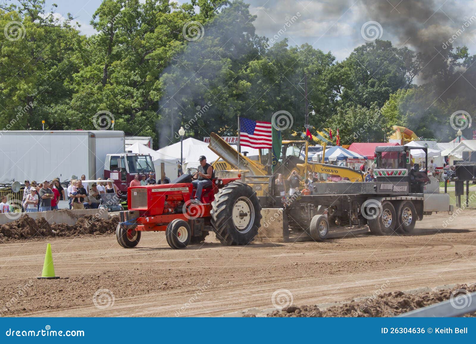 Red Allis Chalmers Tractor Pulling Weights Editorial Photo - Image of ...