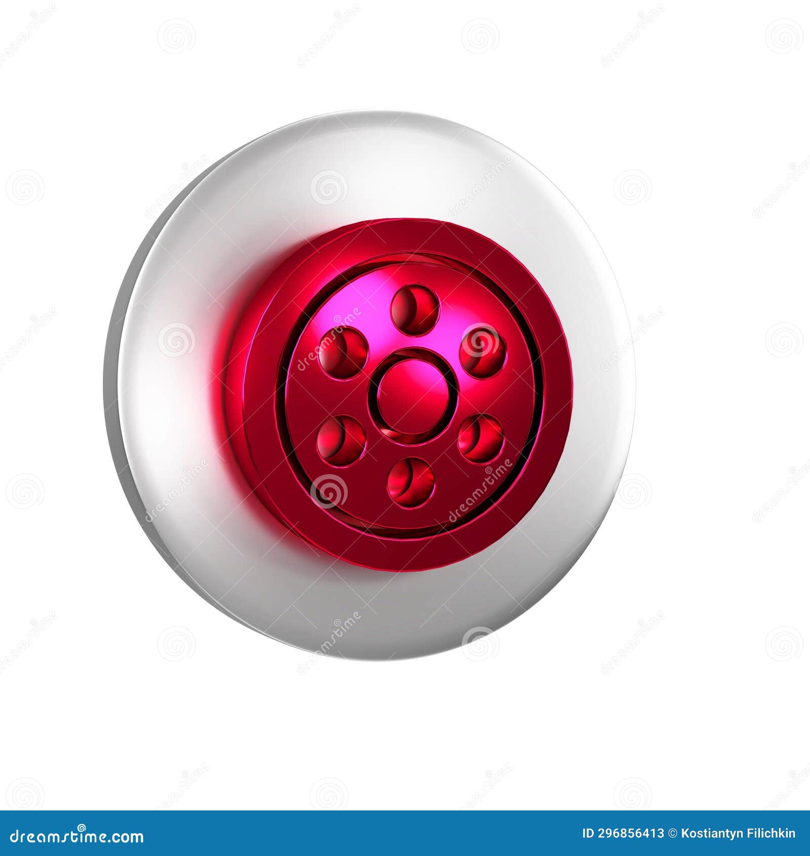 Red Alloy Wheel for a Car Icon Isolated on Transparent Background ...