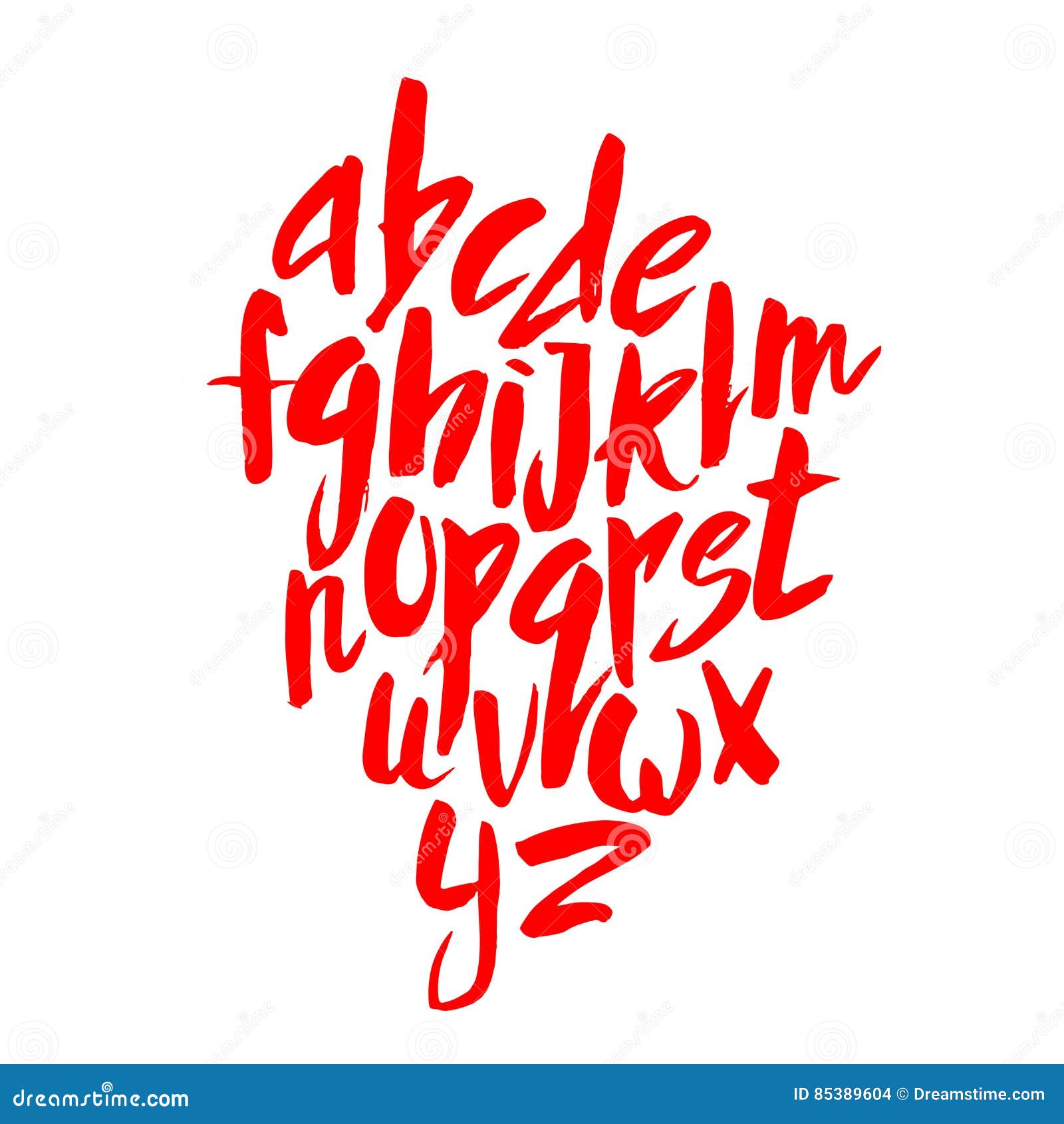 Red alphabet lettering stock vector. Illustration of alphabet - 85389604