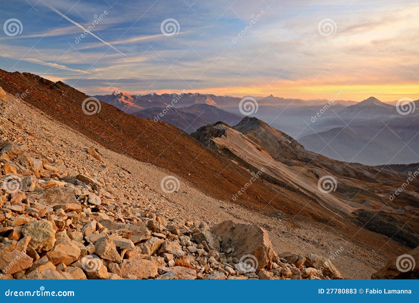 Red alpine sunset stock image. Image of cloudscape, beauty - 27780883