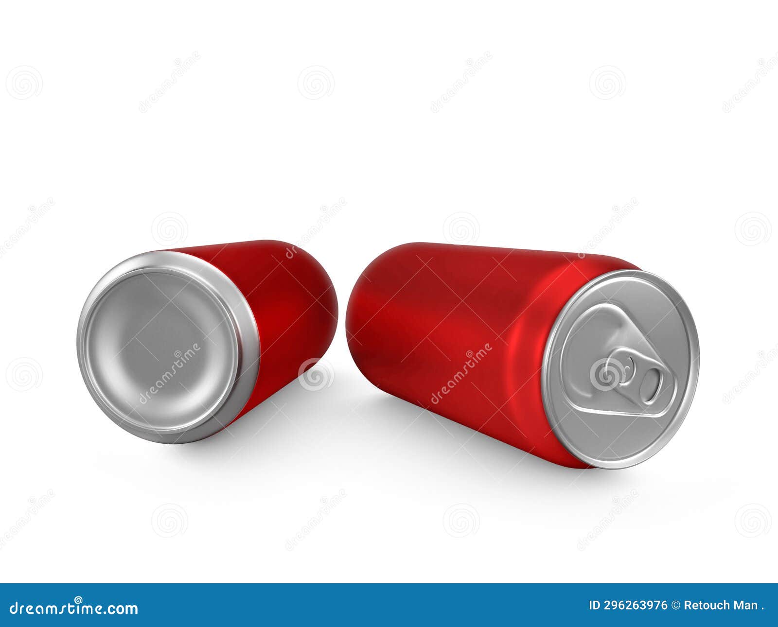 Red Aluminium Cans on White Background Stock Photo - Image of tasty ...