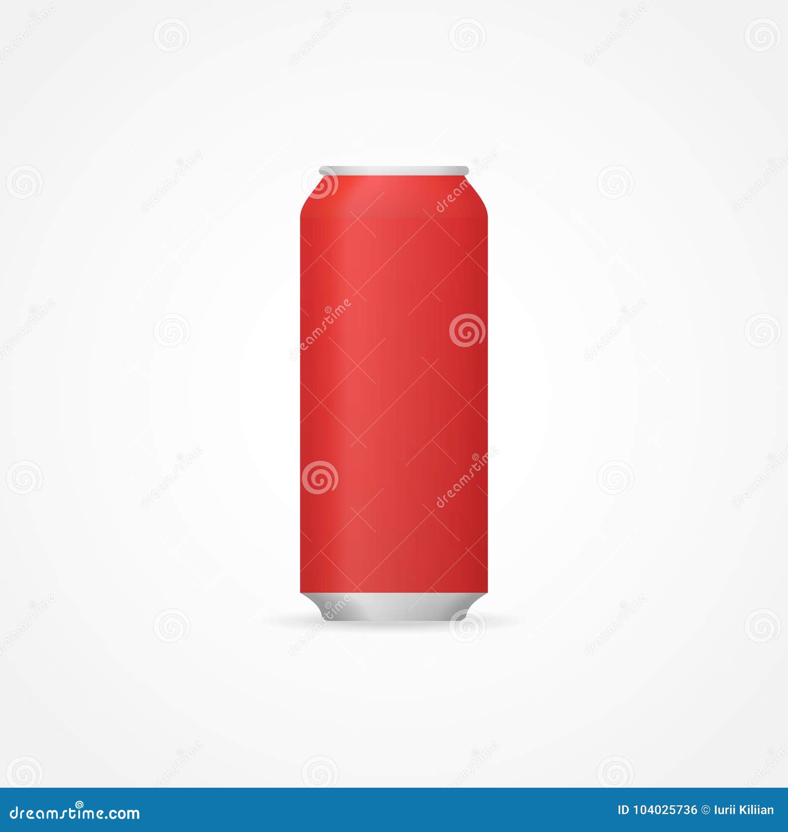 Aluminum Drink Can Template Blank Packaging. Wet Water Or Beer Soda ...