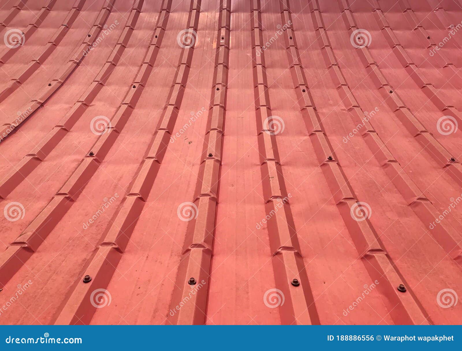 Red Aluminum Roof Pattern Texture Background Stock Photo - Image of ...