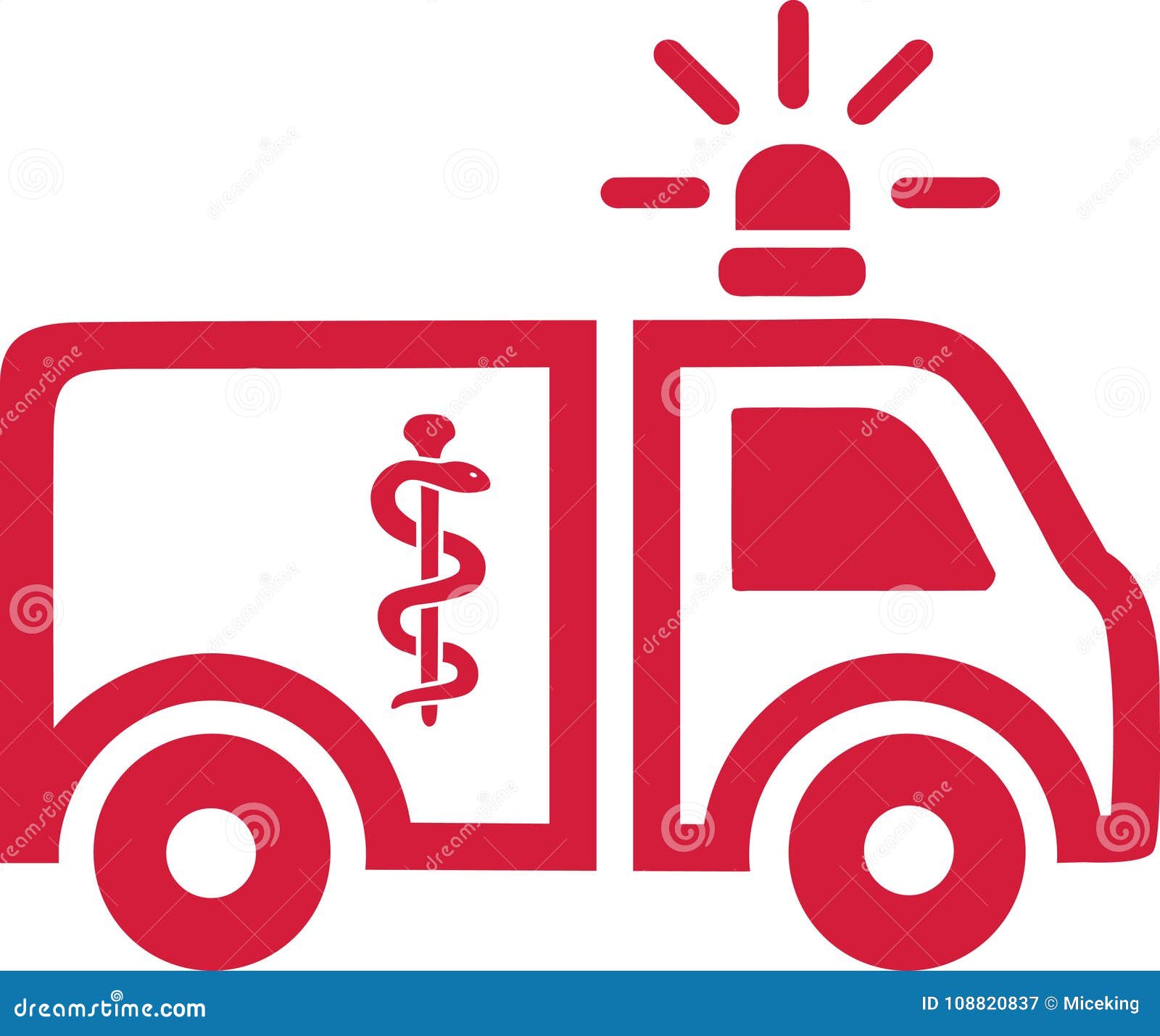 Red ambulance car stock vector. Illustration of symbol - 108820837
