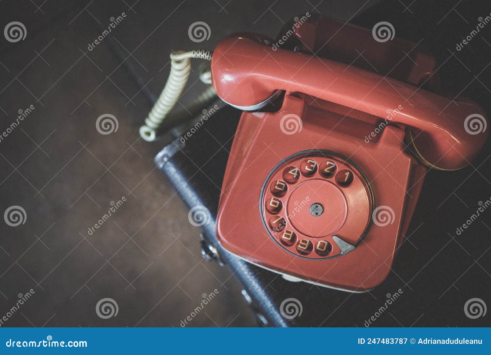 Analogue telephone in room stock image. Image of watch - 247483787