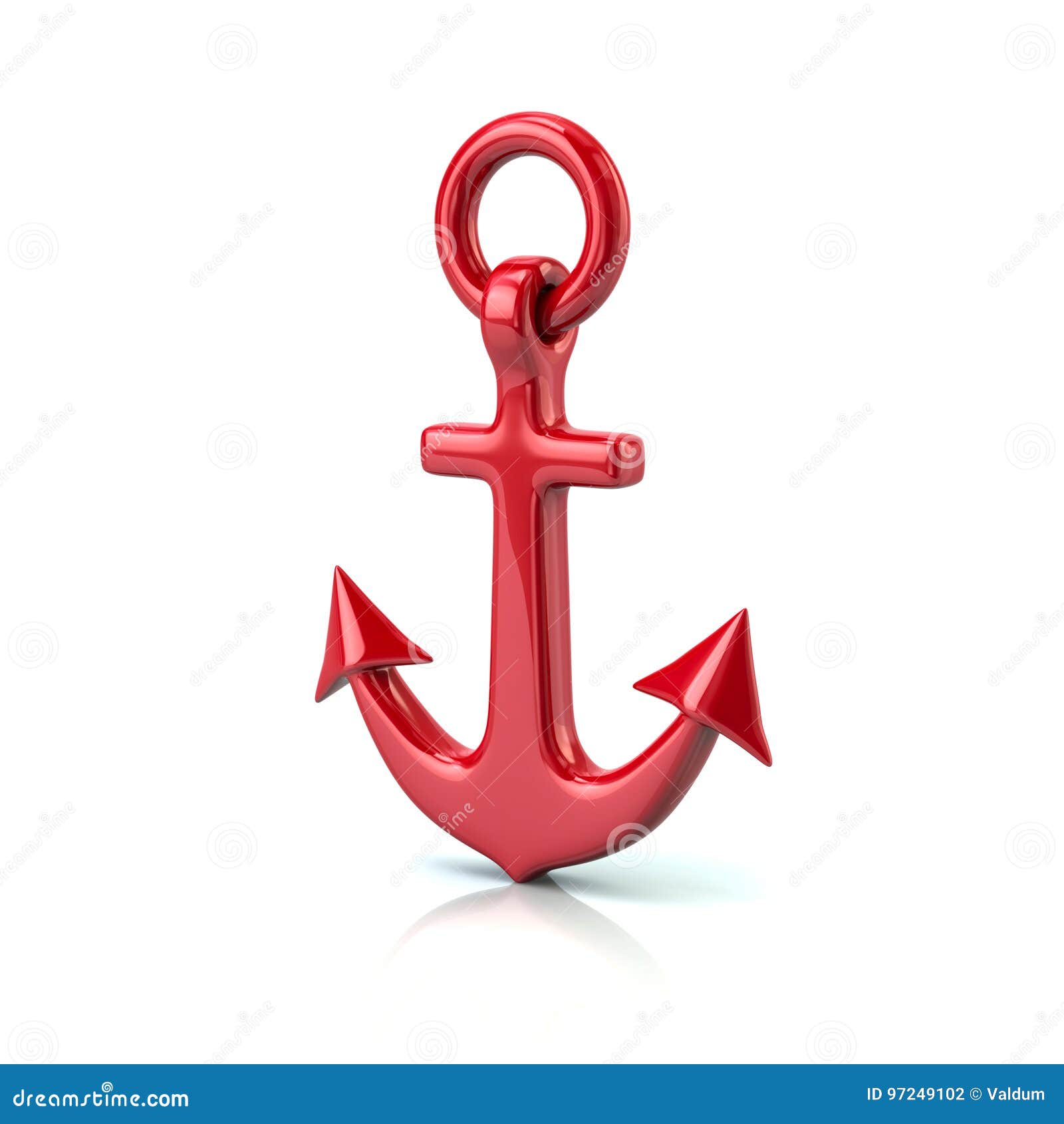 Red anchor stock illustration. Illustration of maritime - 97249102