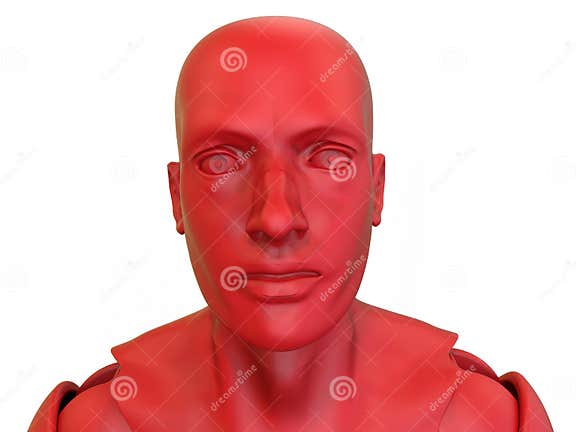 Red Android Face Illustration Stock Illustration - Illustration of ...
